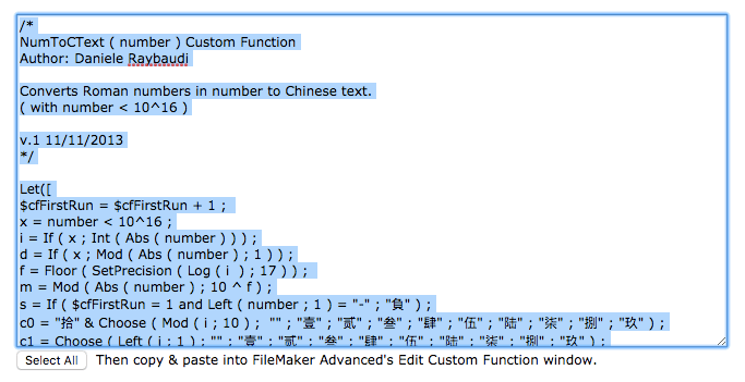 [FileMaker] Custom Function 導入與應用，以 NumToCText 函數為例 – FileMaker 小子